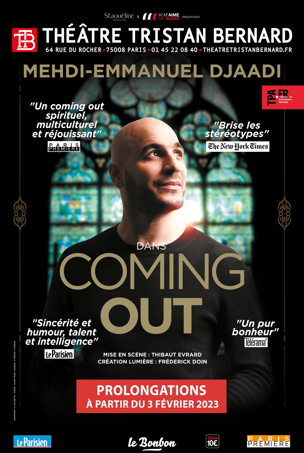 Mehdi-Emmanuel Djaadi : « Coming Out » au Théâtre Tristan Bernard – Les ...